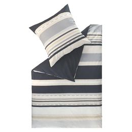 Esprit Renforc&eacute;-Bettw&auml;sche-Set "Stripe" in Grau/ Schwarz - 55% | Gr&ouml;&szlig;e 155x220 cm | Bettwaesche-bettwaren