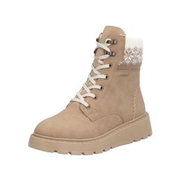 Rieker Leder-Boots in Beige - 64% | Gr&ouml;&szlig;e 40 | Damen-stiefel