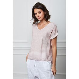 Fleur de Lin Leinen-Shirt "Fabius" in Rosa - 78% | Gr&ouml;&szlig;e S | Damen-tops