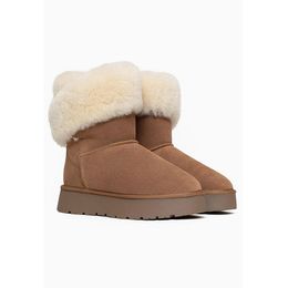 Gooce Leder-Winterboots "Beverly" in Hellbraun - 48% | Gr&ouml;&szlig;e 37 | Damen-stiefel