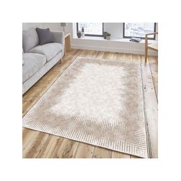 ABERTO DESIGN Kurzflor-Teppich in Beige - 55% | Gr&ouml;&szlig;e 80x120 cm |