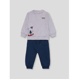Street MONKEY 2tlg. Outfit in Grau/ Dunkelblau - 57% | Gr&ouml;&szlig;e 62 | Baby-sweatshirts-jacken