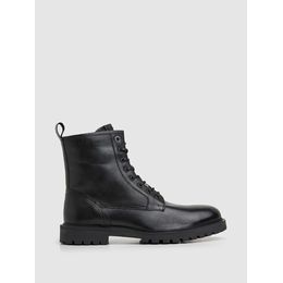 Pepe Jeans Footwear Leder-Boots "Trucker" in Schwarz - 48% | Gr&ouml;&szlig;e 43 | Herrenstiefel