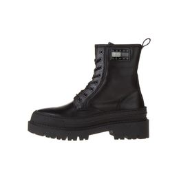 Tommy Hilfiger Shoes Leder-Boots in Schwarz - 36% | Gr&ouml;&szlig;e 41 | Damen-stiefel