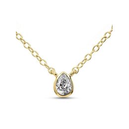 Diamant Vend&ocirc;me Gold-Halskette mit Diamant - (L)40 cm - 79% | Schmuck