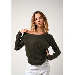 AUTHENTIC CASHMERE Kaschmir-Pullover "Lanfon" in Khaki - 69% | Gr&ouml;&szlig;e M | Damen-pullover-cardigans