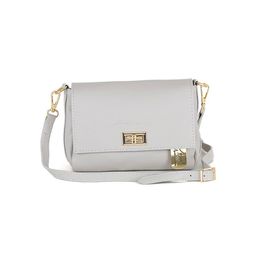 Anna Morellini Leder-Umh&auml;ngetasche "Matalia" in Grau - (B)22 x (H)17 x (T)9 cm - 78% | Damen-taschen
