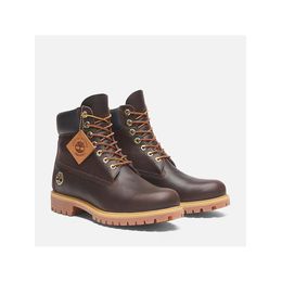 Timberland Leder-Boots "Premium 6" in Braun - 39% | Gr&ouml;&szlig;e 42 | Herrenstiefel
