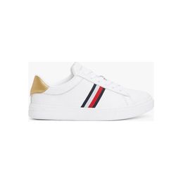 Tommy Hilfiger Shoes Leder-Sneakers in Wei&szlig; - 43% | Gr&ouml;&szlig;e 40 | Damen-sneakers