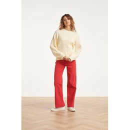 Smashed Lemon Jeans - Flared fit - in Rot - 58% | Gr&ouml;&szlig;e S | Damenjeans