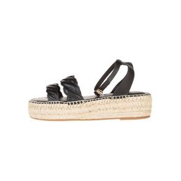 Tommy Hilfiger Shoes Leder-Sandaletten in Schwarz - 39% | Gr&ouml;&szlig;e 36 | Damen-sandalen