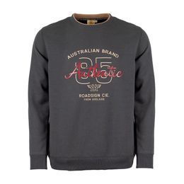 Roadsign Sweatshirt in Anthrazit - 50% | Gr&ouml;&szlig;e M | Herren-plussize
