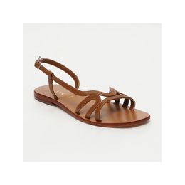 CALANK Leder-Sandalen in Hellbraun - 64% | Gr&ouml;&szlig;e 39 | Damen-sandalen