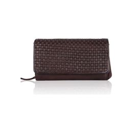 Bellicci Leder-Geldb&ouml;rse "Eliza" in Dunkelbraun - (B)18 x (H)9 x (T)4,5 cm - 41% | Portemonnaies-etuis