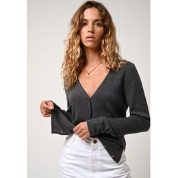 AUTHENTIC CASHMERE Kaschmir-Cardigan "Chalais" in Anthrazit - 65% | Gr&ouml;&szlig;e XL | Damen-pullover-cardigans