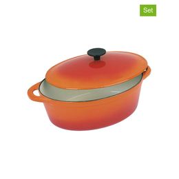 Sitram 2tlg. Set: Schmortopf ''Grand Chef'' in Orange - 9 l - 45% | Kochgeschirr