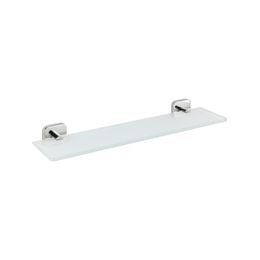 Wenko Ablage "Mezzano" in Wei&szlig;/ Silber - (B)46,5 x (H)5,5 x (T)13,5 cm - 65% | Badezimmer-accessoires
