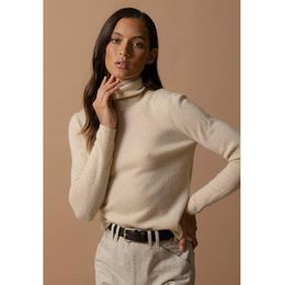 Perfect Cashmere Kaschmir-Rollkragenpullover "Ashley" in Beige - 73% | Gr&ouml;&szlig;e XL | Damen-pullover-cardigans