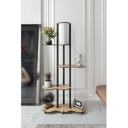 ABERTO DESIGN Standleuchte in Hellbraun/ Schwarz - (B)65 x (H)150 x (T)35 cm - 70% | Stehleuchten