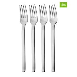 BergHOFF 4er-Set: Dessertgabeln in Silber - (B)2,5 x (H)19 x (T)1 cm - 31% | Gedeckter-tisch