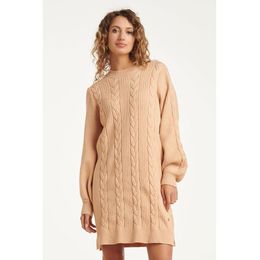 Smashed Lemon Strickkleid in Beige - 64% | Gr&ouml;&szlig;e L | Damen-kleider