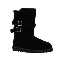 Gooce Leder-Winterstiefel "Huntspill Waterproof" in Schwarz - 55% | Gr&ouml;&szlig;e 37 | Damen-stiefel