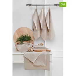 Violeta Home 10er-Set: Geschirrt&uuml;cher in Beige - (L)60 x (B)40 cm - 30% | Tischwaesche