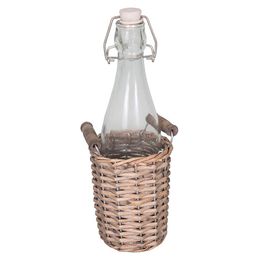 Anticline Trinkflasche mit Korb in Transparent/ Hellbraun - (H)28 cm - 51% | Damen-outdoor-ausruestung