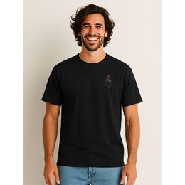 WOOOP Shirt "K Love Cur" in Schwarz - 57% | Gr&ouml;&szlig;e M | Herren-plussize