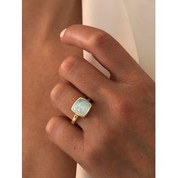 Les Petites Pr&eacute;cieuses Vergold. Ring mit Edelstein - 63% | Gr&ouml;&szlig;e 58 | Schmuck