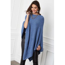 Jos&eacute;fine Poncho "Fano" in Blau - 70% | Gr&ouml;&szlig;e L | Damenjacken