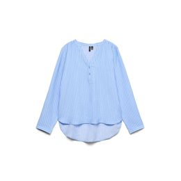 Vero Moda Curve Bluse 'VMCKaja' Damen Gr&ouml;&szlig;e XXXL taubenblau / wei&szlig;