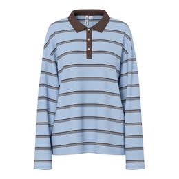 Pieces Poloshirt 'PCSadie' Damen Gr&ouml;&szlig;e S pastellpink / schwarz