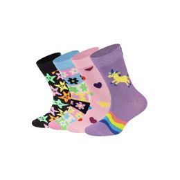 Happy Socks Socken 'Kids Rainbow-Heart-Starfish-Flower Socks' Jungen Gr&ouml;&szlig;e 33/35 bunt