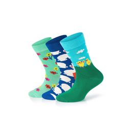 Happy Socks Socken 'Eastern Chicken-Bunny-Bouquet' Jungen Gr&ouml;&szlig;e 28/31 bunt