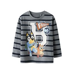 name it Shirt 'NMMSULLI BLUEY' Jungen Gr&ouml;&szlig;e 116 navy / rauchblau / cognac / wei&szlig;