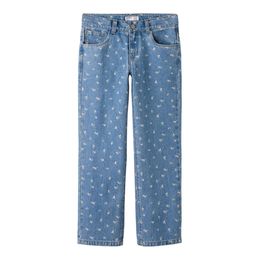 name it Jeans M&auml;dchen Gr&ouml;&szlig;e 140 blau / pastellgr&uuml;n / pastellpink