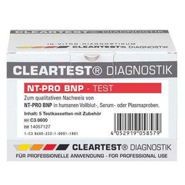 Cleartest NT-proBNP Schnelltest Vollblut/Ser./Pla. 5 St