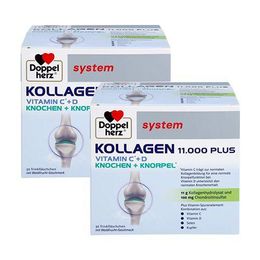 Queisser Doppelherz Kollagen 11.000 Plus system Ampullen Doppelpackung (2x750 ml) 2 St