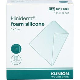 Schaumverband Silikon 5x5 cm ohne Kleberand 5 St