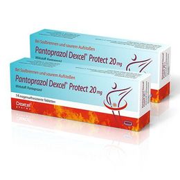 Pantoprazol Dexcel Protect 20 mg magensaftres.Tab. Doppelpackung 2x14 St