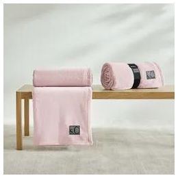 Wohndecke s.Oliver "s.Oliver Decke Kuschelsoft", rosa (rose), B:150cm L:200cm, Polyester, Wohndecken, Wohndecke, 150 x 200 cm, in bunten Farben, weich, 330g/m2