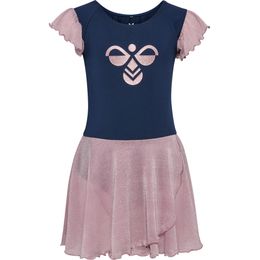 Hummel Kleid M&auml;dchen Gr&ouml;&szlig;e 128 dunkelblau / hellpink
