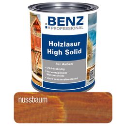BENZ PROFESSIONAL Holzlasur High Solid Holzschutz, 2,5 l, Nussbaum