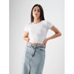 MND Shirt 'T-Shirt cropped basic' Damen Gr&ouml;&szlig;e M wei&szlig;