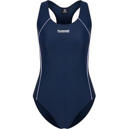 Hummel Sportbadeanzug 'Pulse Piping' Damen Gr&ouml;&szlig;e L enzian / wei&szlig;