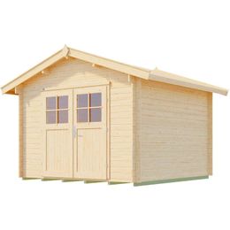Weka Gartenhaus &raquo;Premium28 natur&laquo; beige Massivholz