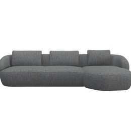 FLEXLUX Wohnlandschaft &raquo;Torino, rund, L-Form, Sofa-Ecke mit Recamiere, Longchair-Sofa&laquo; Modernes, organisches Sofa-Design, Kaltschaum, 