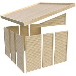 Karibu Gartenhaus &raquo;Bodensee 3&laquo; naturbelassen oder terragrau beige Holzwerkstoff