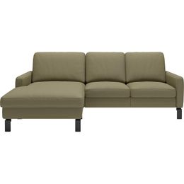 Home Affaire Ecksofa &raquo;Lecce, L-Form, Federkernpolsterung, Breite 224 cm&laquo; inkl. saugroboterfreundliche H&ouml;he & schmale Armlehnen 100% Leder